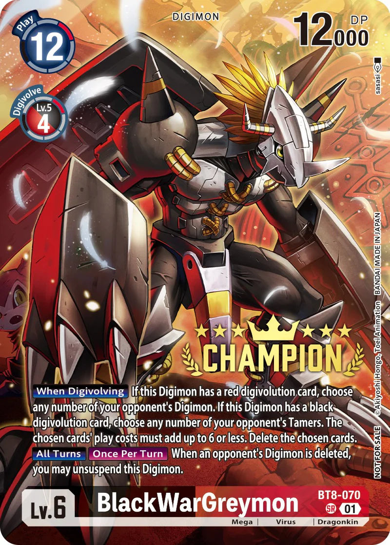 Black Wargreymon [BT08-070] Winner Champion Stamped Alternate Art – Vault of the Cards