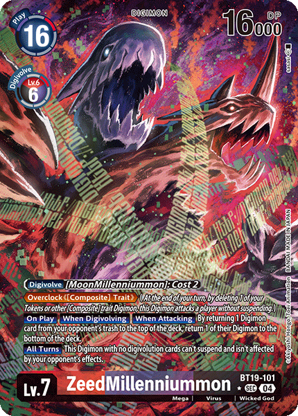Alternative Art Zeed Millenniummon [BT19-101] Secret – Vault of the Cards
