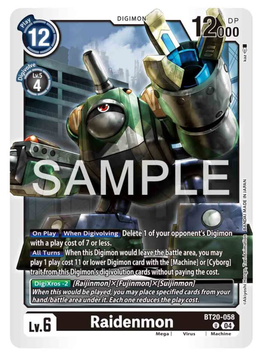 Raidenmon [Bt20-058] – Vault of the Cards